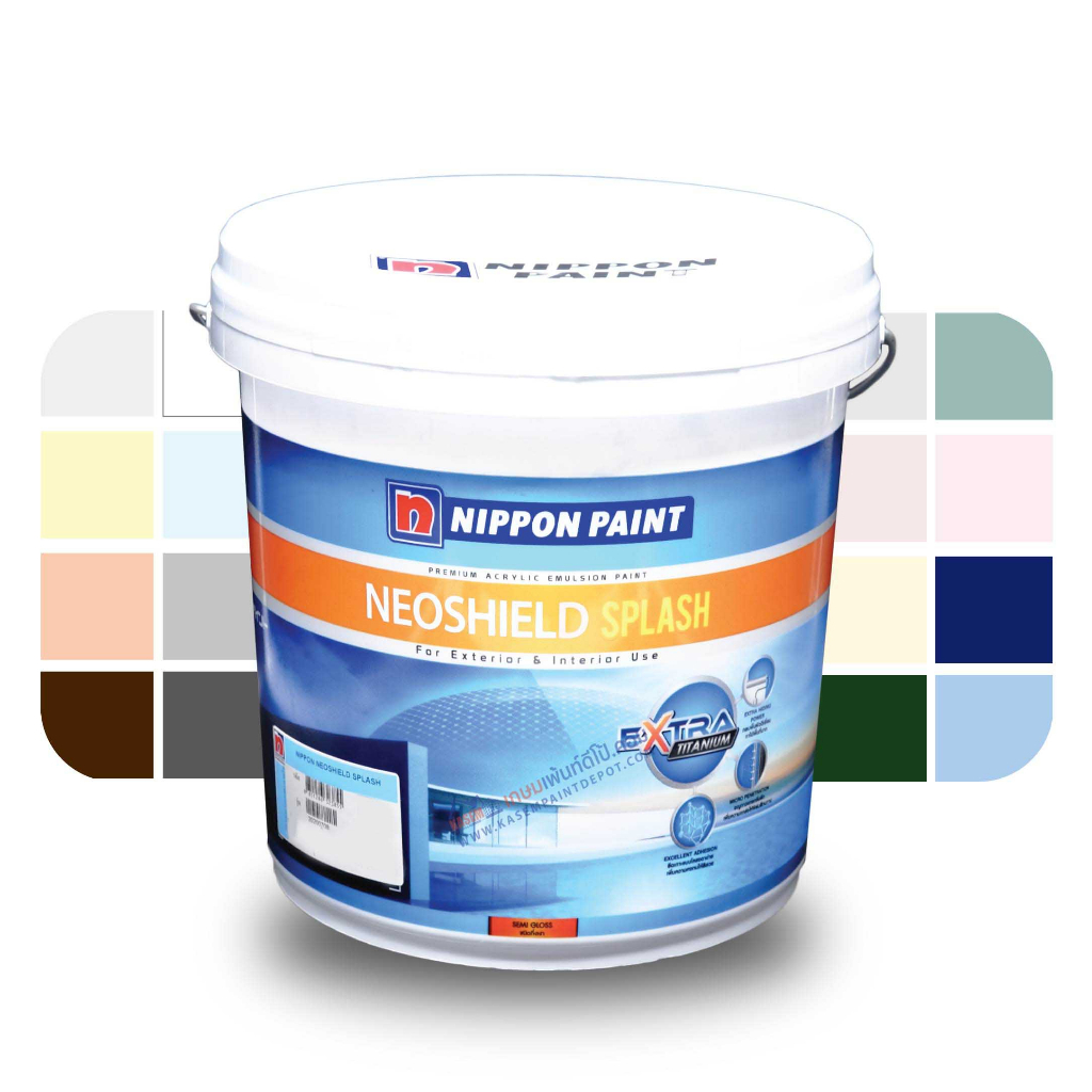 Nippon Neoshield Splash SemiGloss สีนิปปอน นีโอชิลด์ สแปลช กึ่งเงา ถัง ...