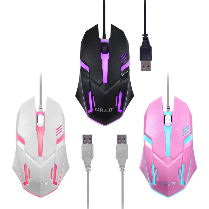 OKER OP-167,OP-165 WIER LED MOUSE | Shopee Thailand