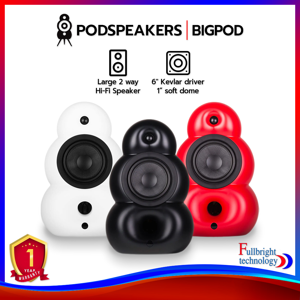 Podspeakers BigPod Bookshelf Speakers ขนาด 6 นิ้ว 2 ทาง รองรับ Multi ...
