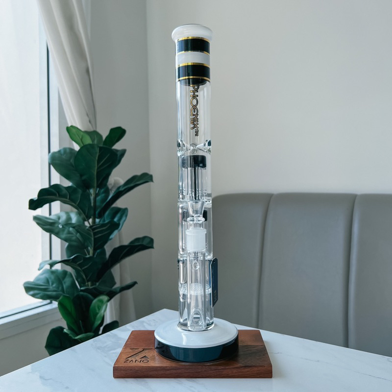 Phoenix Star Straight Tube 7mm w/Honeycomb and Double 8 Arms Tree Perc ...