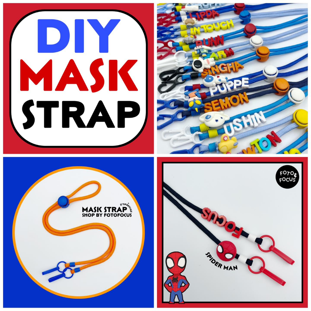 DIY Mask Strap By Me-สายคล้องแมสสั่งทำ ใส่ชื่ออักษรน่ารักๆแบบร้อยใน ...