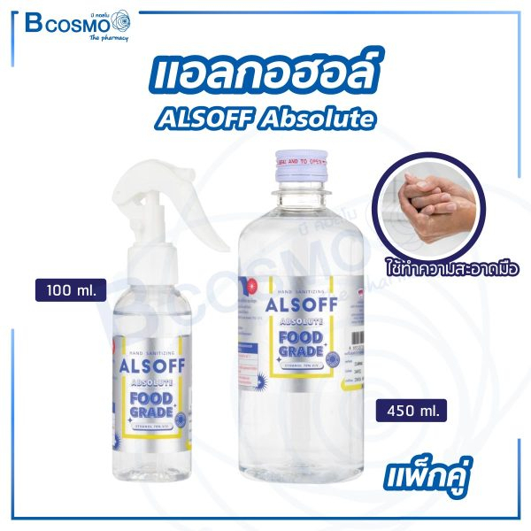 HAND SANITIZING ALSOFF ABSOLUTE FOOD GRADE สเปย์ แอลกอฮอล์ ล้างมือ Food ...