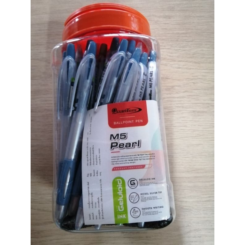 ปากกา QuanTum M5 Pearl หมึก สีน้ำเงิน 0.5 มม. (1x50 ด้าม) | Shopee Thailand