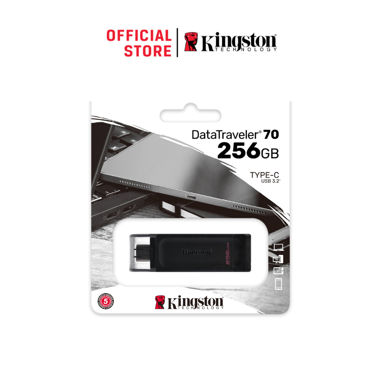 Kingston 256GB DataTraveler 70 USB-C ความเร็ว 3.2 Flash Drive - แฟลชไดร์ฟ (DT70/256GB) | Shopee ...