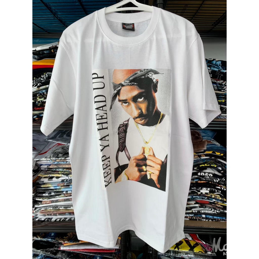 TUPAC 2PAC head เสื้อยืดวงร็อค ทูแพ็ค ทู แพค วินเทจ 2P | Shopee Thailand