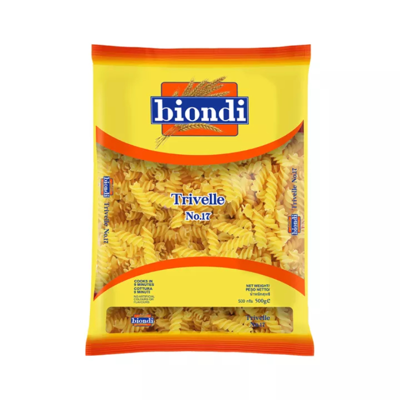 บิออนดิ พาสต้า ทริวีลลี 500 กรัม - Trivelle Pasta 500g Biondi brand ...