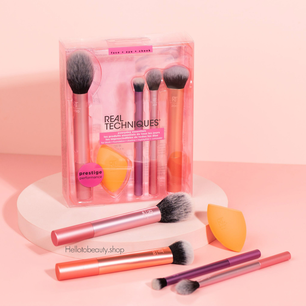 [เหลือ 563.- โค้ด "เก็บโค้ดหน้าร้าน"] REAL TECHNIQUES - Make Up Brush Set + Egg Sponge | Shopee ...