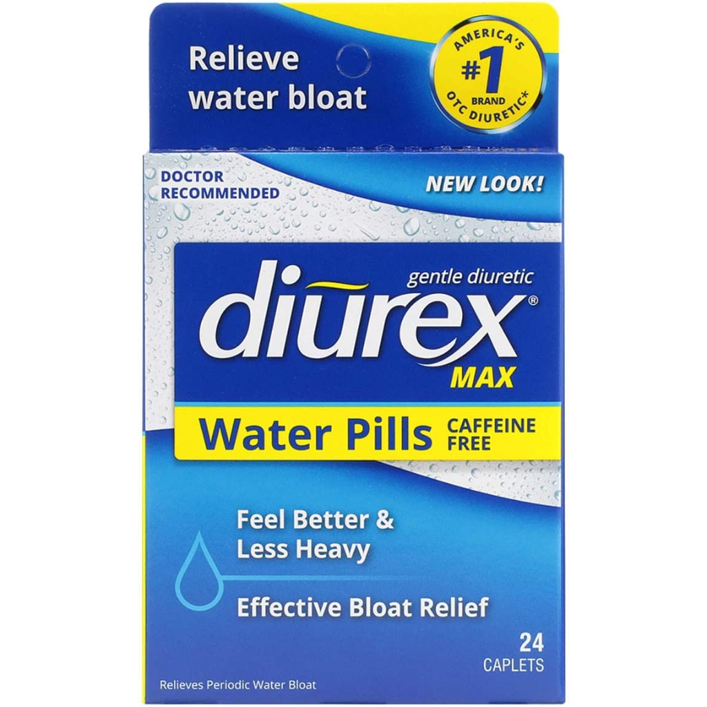 ลดบวมน้ำ Diurex Max Water Pills - Maximum Strength Caffeine Free ...