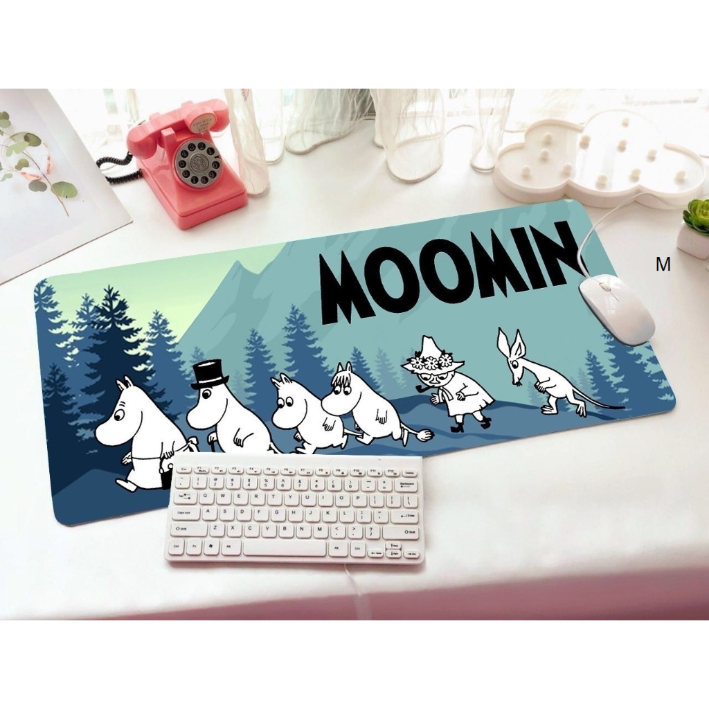 MOOMIN 6P แผ่นรอง คีย์บอร์ด รองคีย์บอร์ด keyboard ลาย MOOMIN 6P ขนาด 30 x 70 cm แผ่นหนานุ่ม มี ...