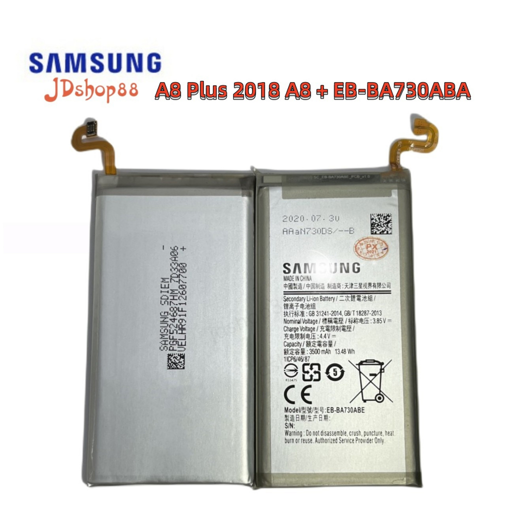 แบตเตอรี่ แท้ Samsung A8 Plus 2018 GALAXY A8 + battery แบต EB-BA730ABA ...