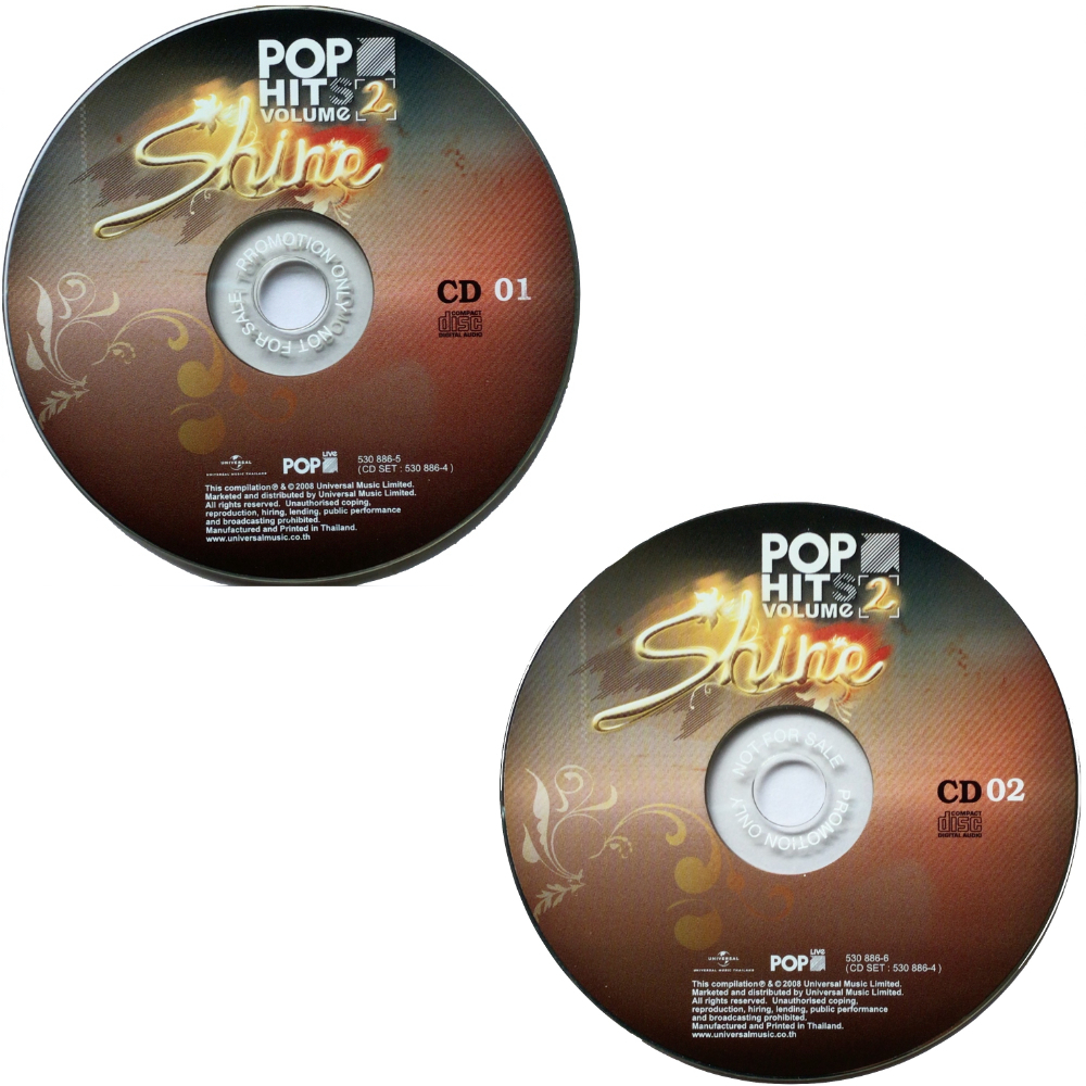 CD (Promotion) V.A. อัลบั้ม Pop Hits Volume 2: Shine [2 CDs] (เฉพาะแผ่น ...
