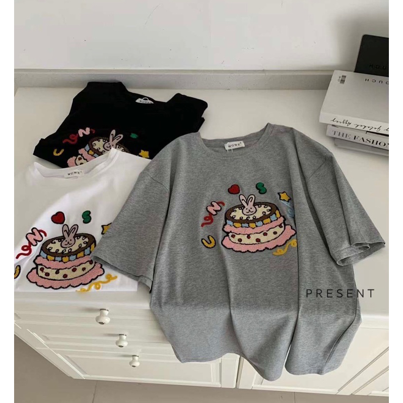 เสื้อยืด ลายน่ารัก ป้าย WGWE | Shopee Thailand