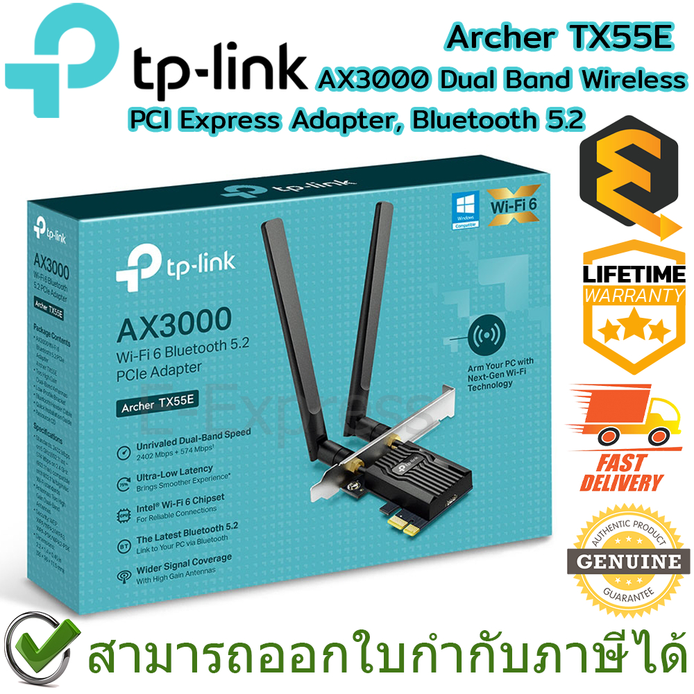 TP-Link Archer TX55E AX3000 Dual Band Wireless PCI Express Adapter ...