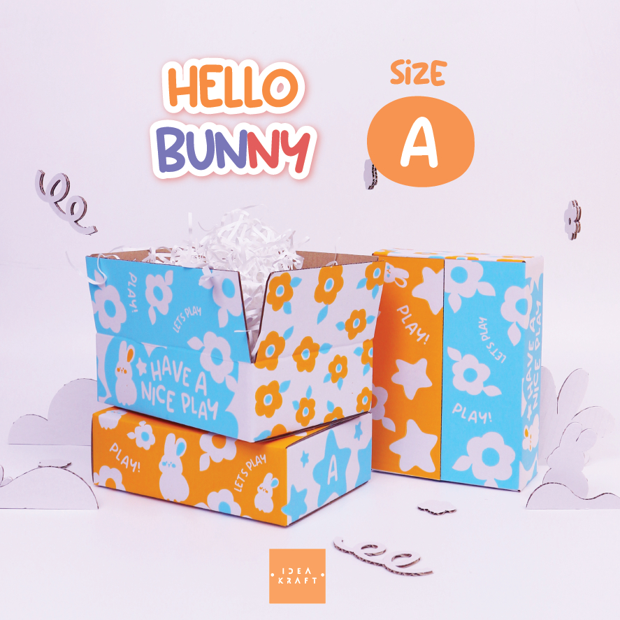 กล่องพัสดุ กล่องไปรษณีย์ กล่อง Hello Bunny Size A (20 ใบ) | Shopee Thailand