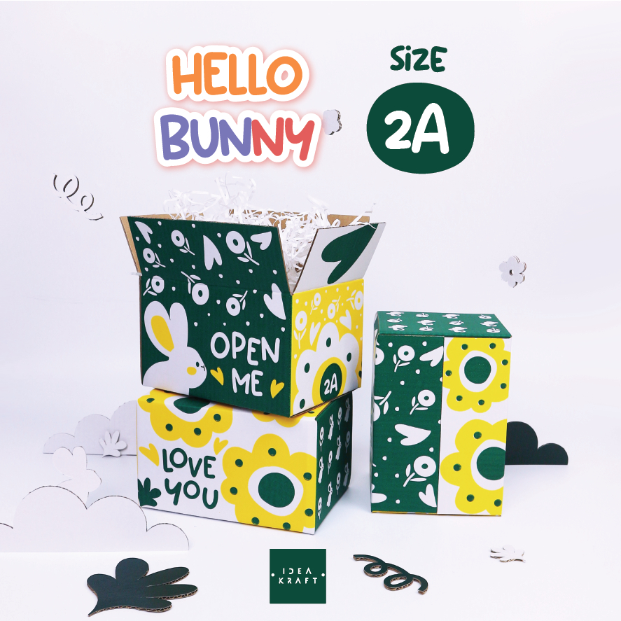 กล่องพัสดุ กล่องไปรษณีย์ กล่อง Hello Bunny Size 2A (20 ใบ) | Shopee ...