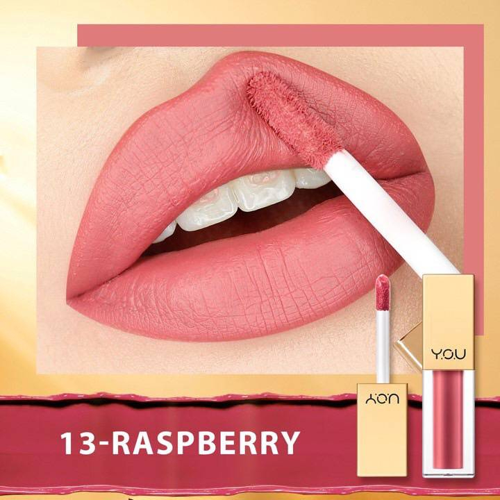 YOU Rouge Velvet Matte Lip Cream 4.5g. ลิปครีมเนื้อเนียน บางเบา แห้ง ...