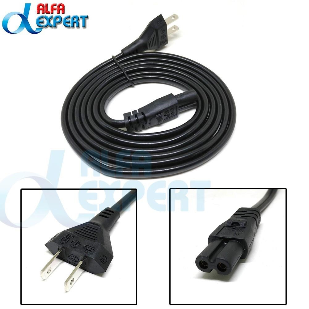 สายไฟ AC แบบ 2Pin 1.8M Figure 8 IEC320 C7 AC Power Cable to US Plug ...