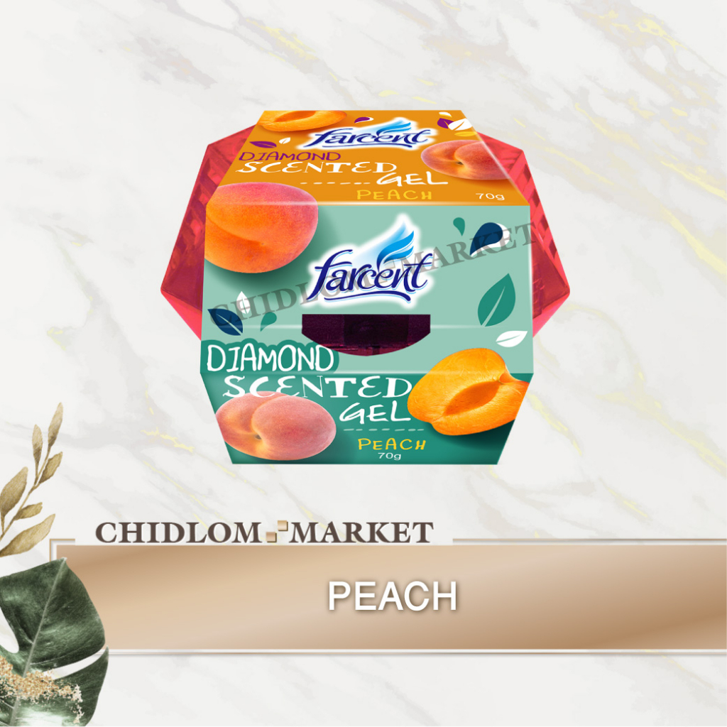 ไดมอนด์เจล Farcent น้ำหอมปรับอาการศรถยนต์ กลิ่น Peach | Shopee Thailand
