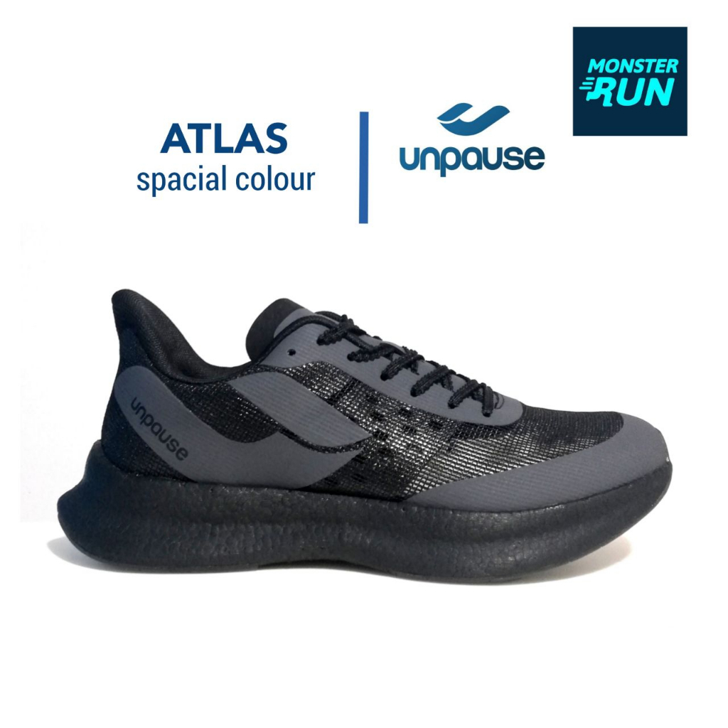 รองเท้าวิ่ง Unpause Atlas Triple Black Special Edition Unisex ชายและ ...