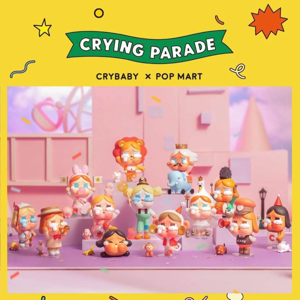 [พร้อมส่ง] POP MART Crybaby Crying Parade series ลิขสิทธิ์แท้ 🥲 Cry ...