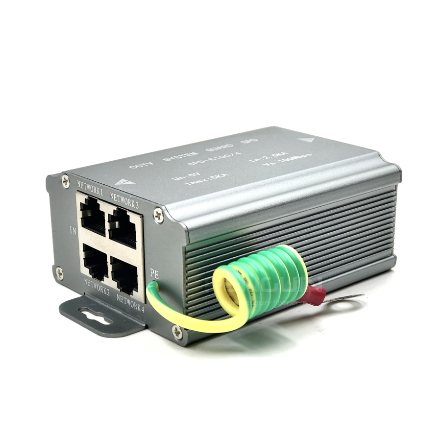 4 Port POE Surge Protector (Lightning Protection) กันฟ้า CCTV (กล้อง ...