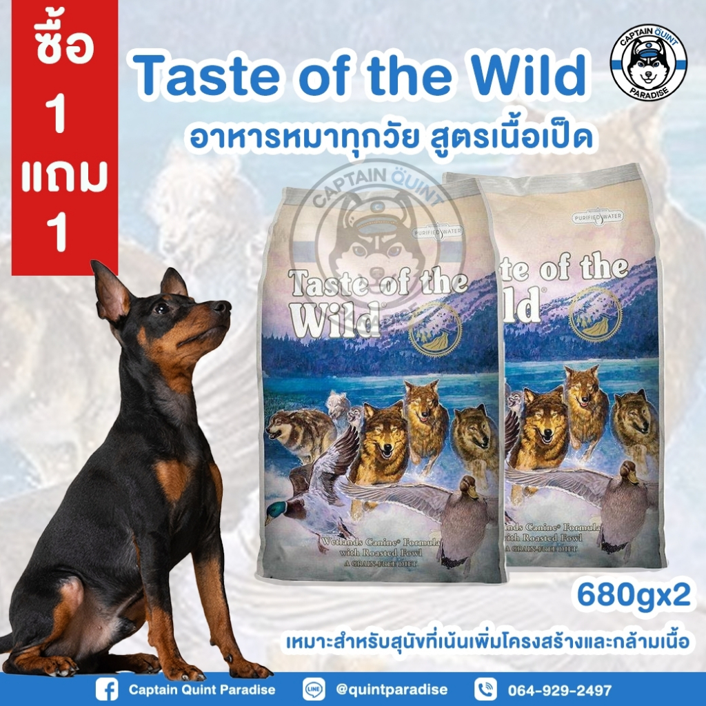 Taste of the Wild Wetlands Canine Recipe สูตรเนื้อเป็ด 680g. 1 แถม 1 | Shopee Thailand