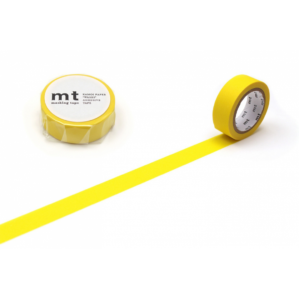 mt masking tape matte yellow (MT01P512) / เทปตกแต่งวาชิ สี matte yellow ...