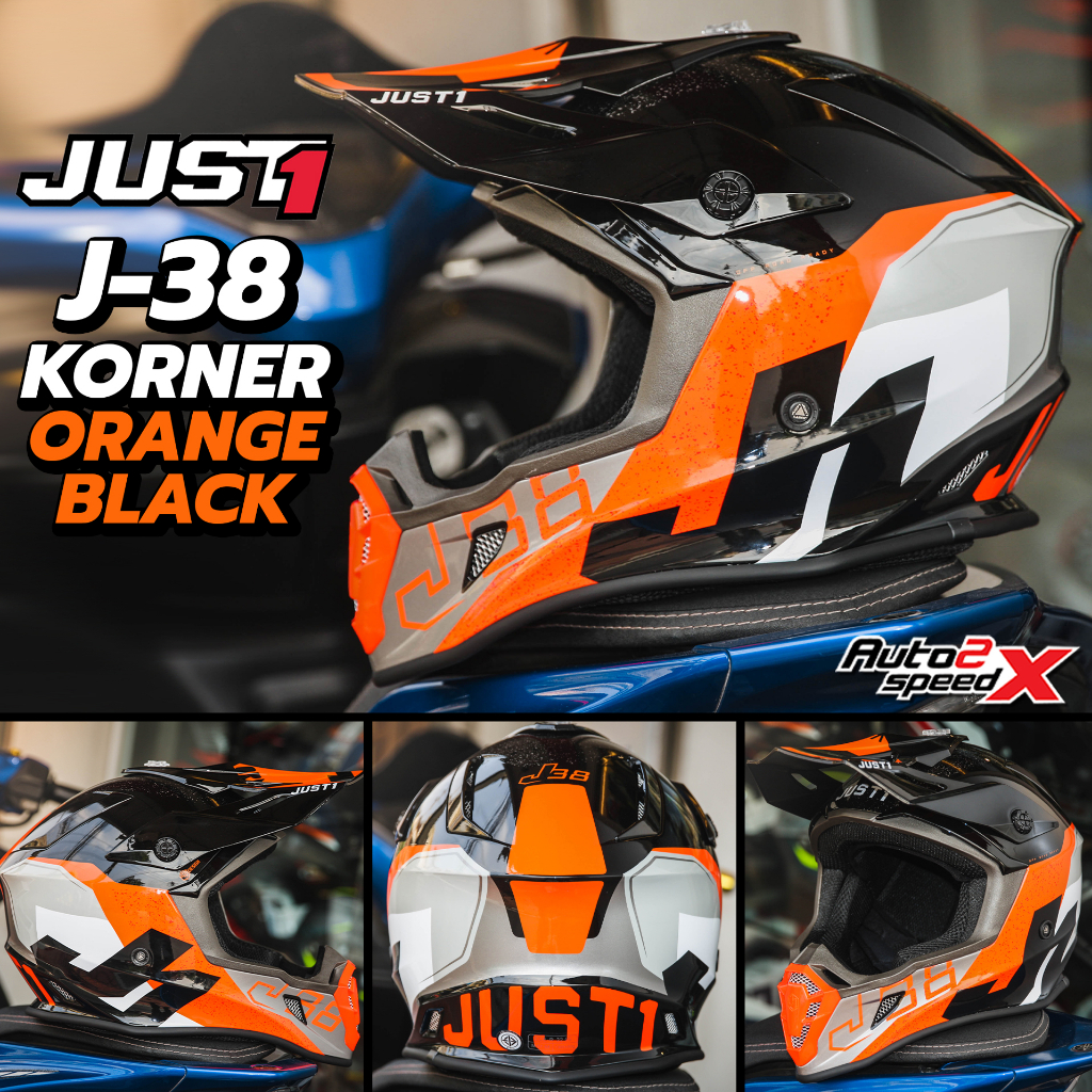 หมวกกันน็อค JUST1 J38 วิบาก เอ็นดูโร่ ENDURO 2023 | Shopee Thailand
