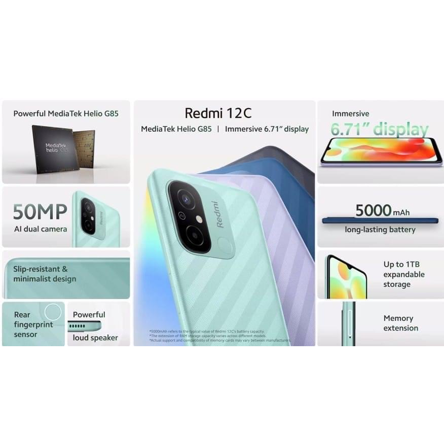 Xiaomi Redmi 12C (4/64GB, 6/128GB) ประกันศูนย์ 1ปี | Shopee Thailand