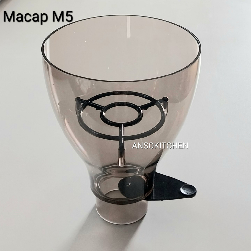 โถเมล็ดกาแฟ Macap M5 พร้อมลิ้น ไม่มีฝา สำหรับ เครื่องบดกาแฟ Macap รุ่น M5 เท่านั้น Macap M5 Bean ...