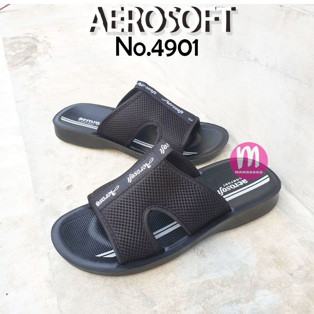 Aerosoft No.4901 รองเท้าแตะผู้ชาย แอโร่ซอฟ รองเท้าสวม เพื่อสุขภาพ (AS4901) | Shopee Thailand