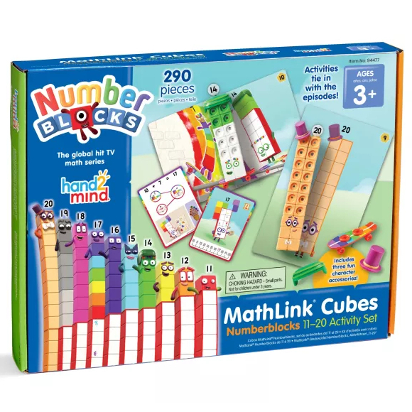 Hand 2 Mind, Numberblocks MathLink® Cubes 11–20 Activity Set ชุดกิจกรรม ...
