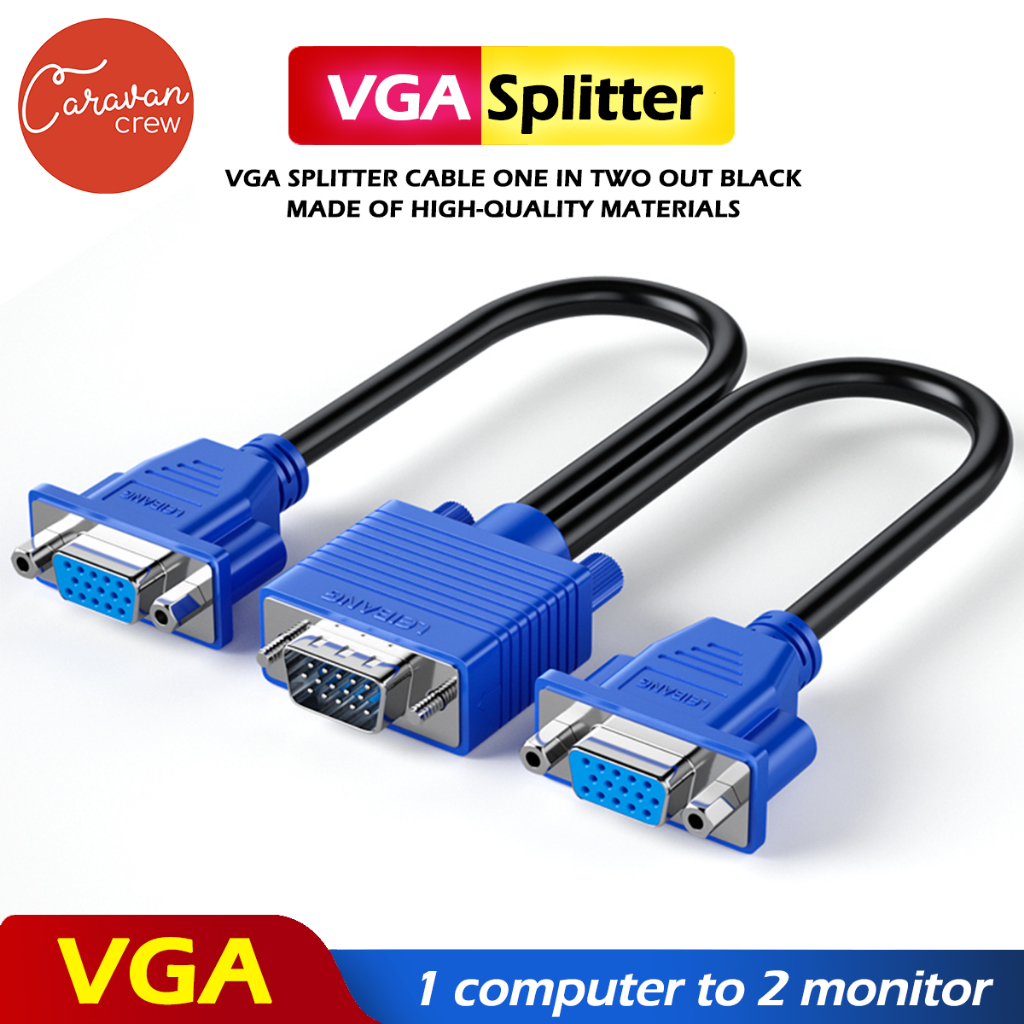 Caravan Crew สาย y vga Splitter cable 1ออก2 Blue | Shopee Thailand