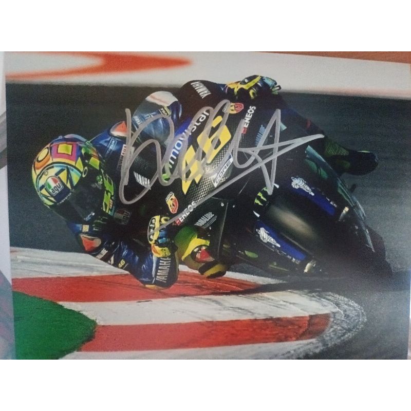 รูปถ่ายพร้อมลายเซ็น VALENTINO ROSSI signed photo 8''x10'' | Shopee Thailand