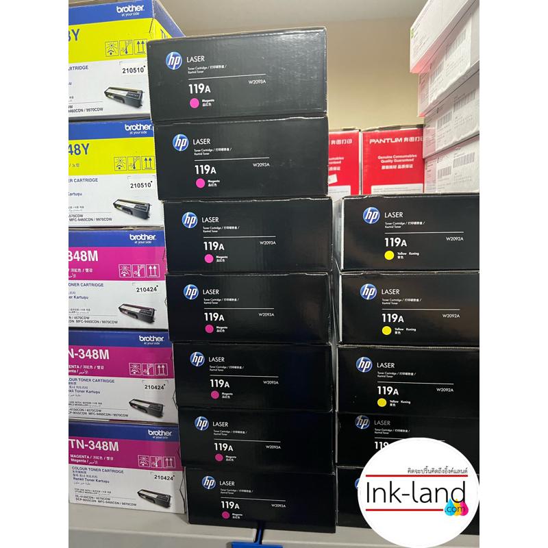 HP 119A W2090/1/2/3A ตลับหมึกโทนเนอร์ BK / C / M / Y รับประกันของแท้ ...