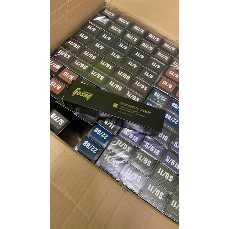 สีโกเซ็น Gosen ครีมย้อมผม ยาย้อมผม สีย้อมผม รุ่น หลอดดำ กล่องดำ ปริมาณ 100มล (ไม่รวมไฮโดรเจน ...