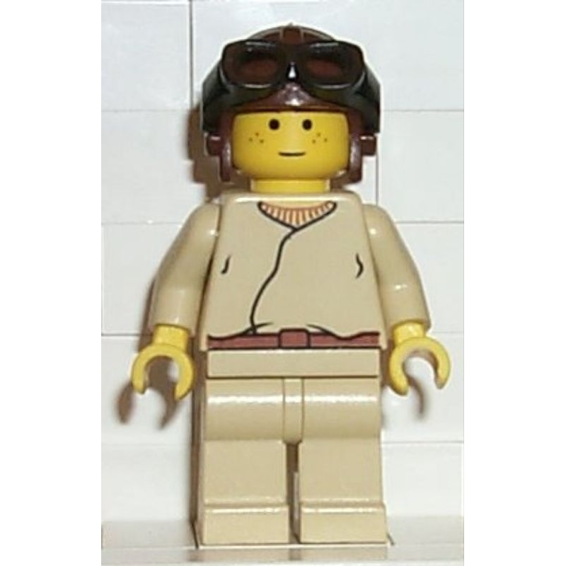 Lego Minifigure Star Wars sw0007 Anakin Skywalker (Brown Aviator Cap ...