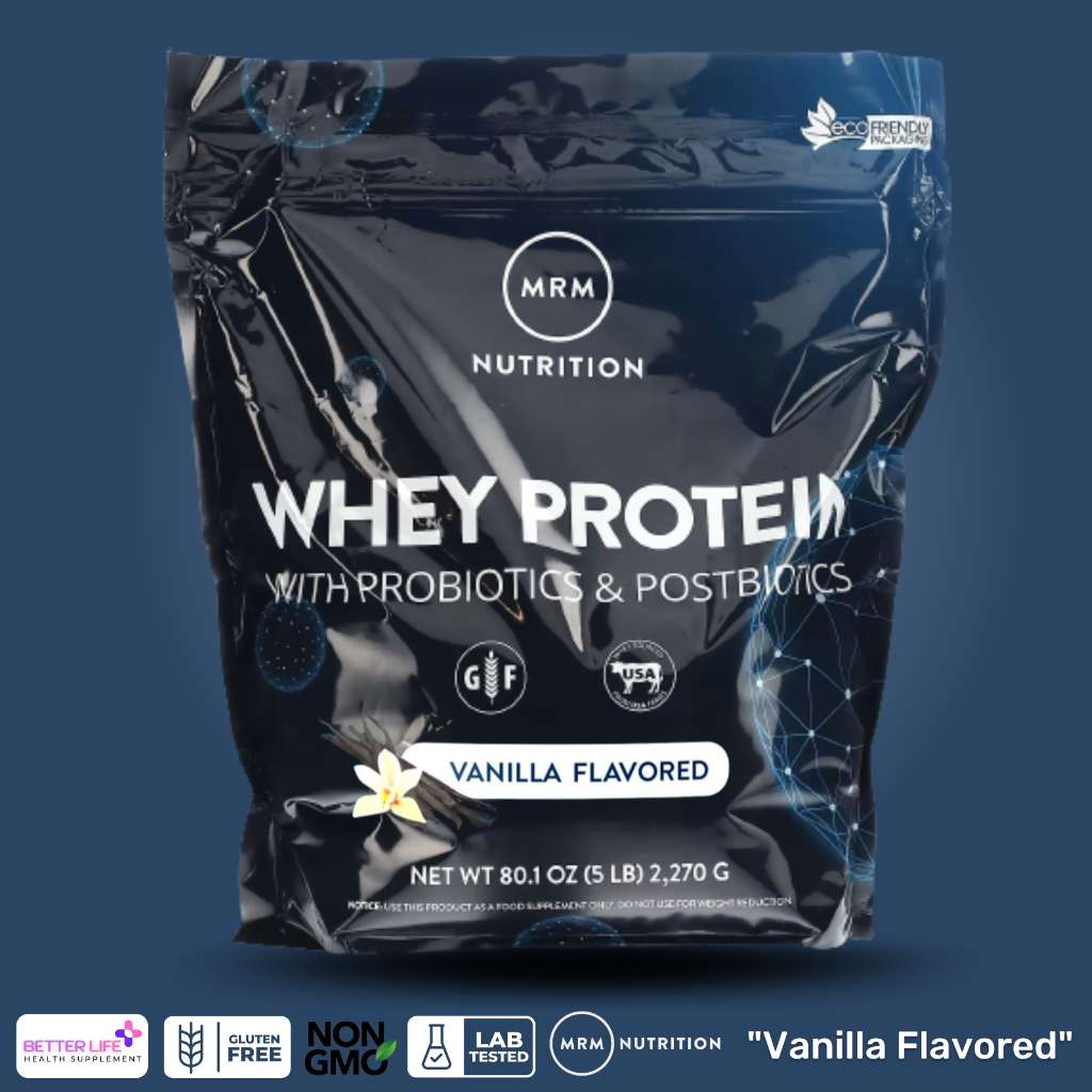 MRM Nutrition Whey Protein with Probiotics & Postbiotics Chocolate ...