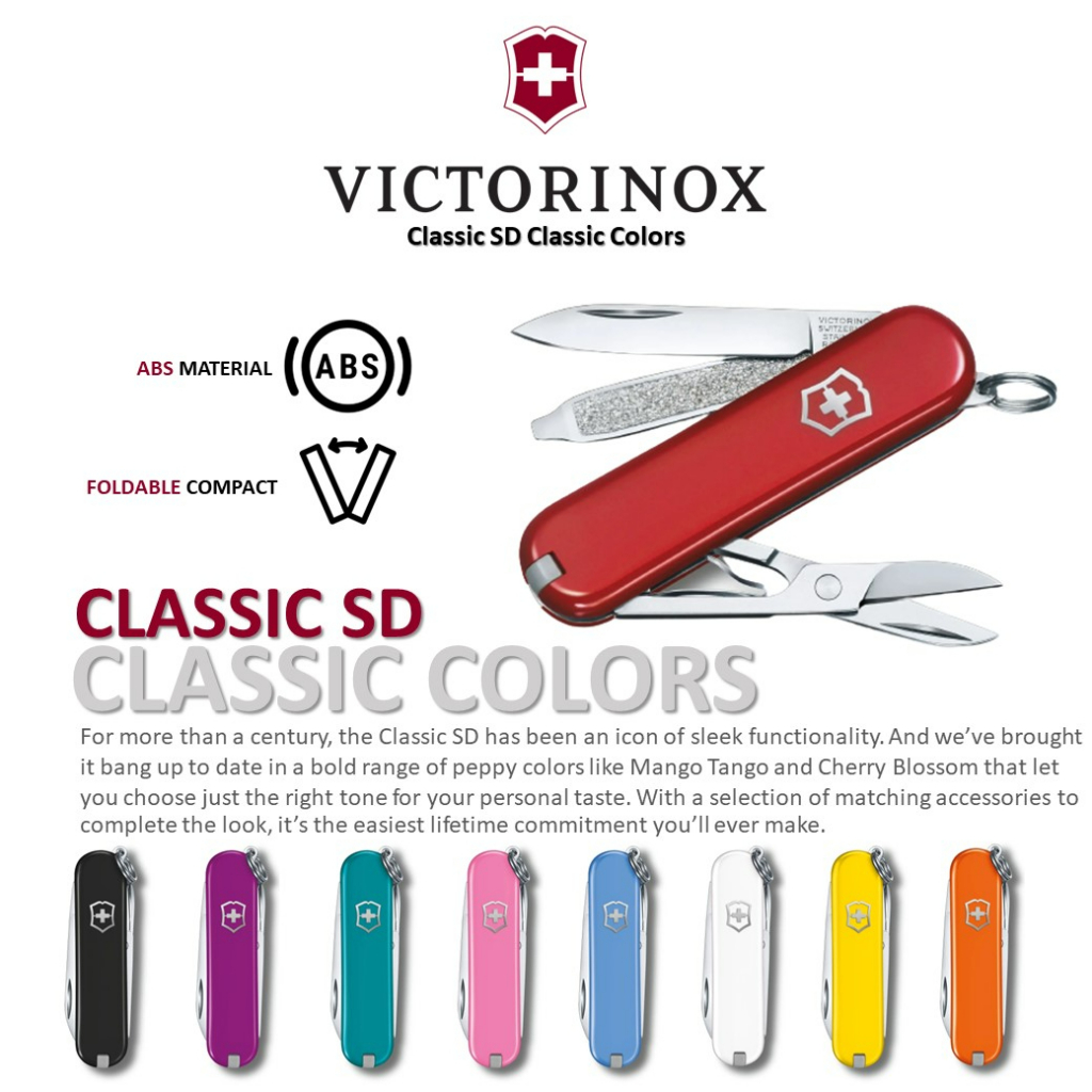 Victorinox Classic SD Classic Colors - Classic Pocket Knife in Bold, Vivid Colors (0.6223) | มีด ...