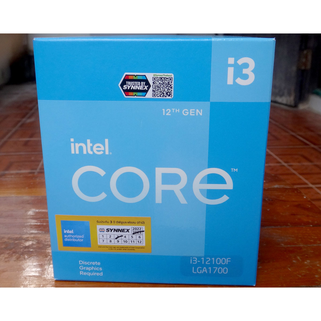 CPU INTEL Core I3 12100F ของใหม่ประกัน SYNNEX ถึง 15 มีนาคม 2569 ...