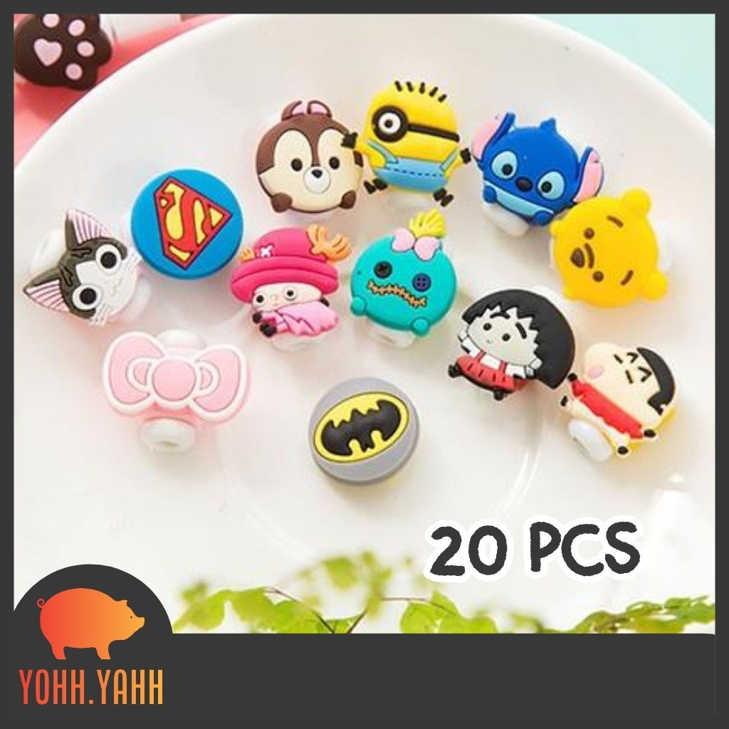 YOHH.YAHH (20 ชิ้น) ตัวล็อคถนอมสายชาร์ท Cable bite ป้องกันสายชาร์จหัก ...