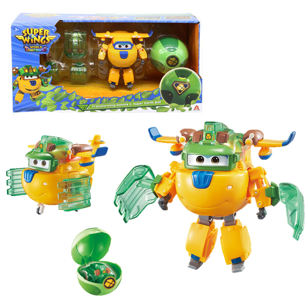Super Wings S6 Transforming Donnie & ball - Earth Power ของเล่นหุ่นแปลงร่างซุปเปอร์วิงส์ ...