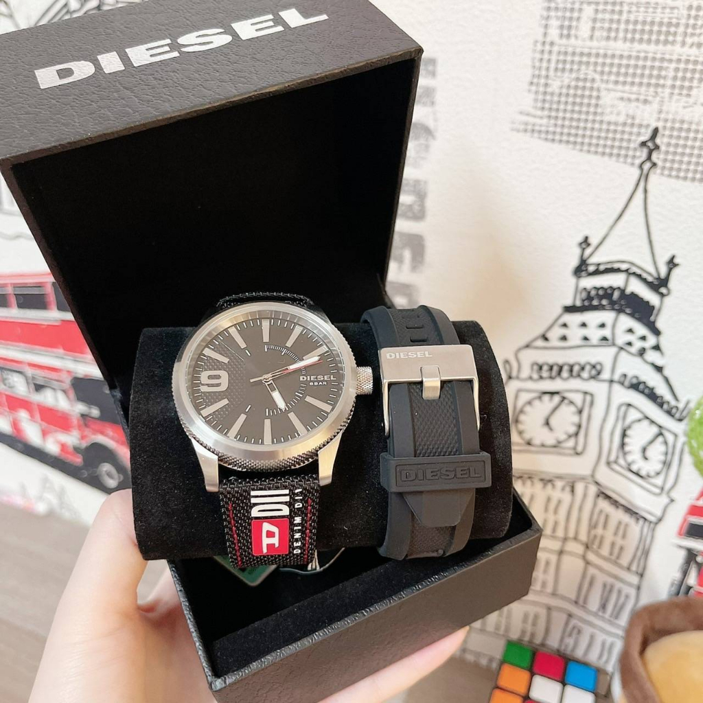 Diesel Watch นาฬิกาชายดีเซล DZ1906 (เซตสายคู่) งานหิ้วคิง รับประกันความ ...