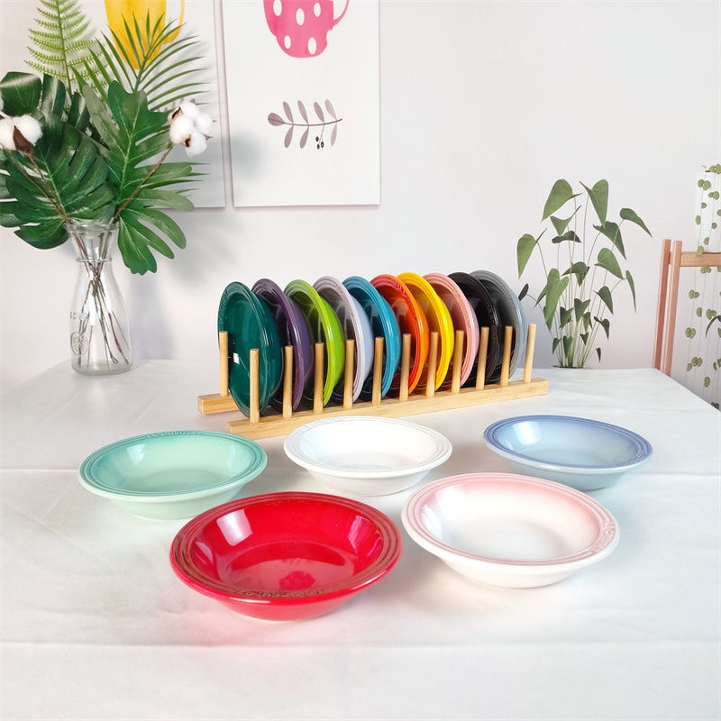 French Le cool color stoneware 15CM pre dinner bowl plate Dim sum plate ...