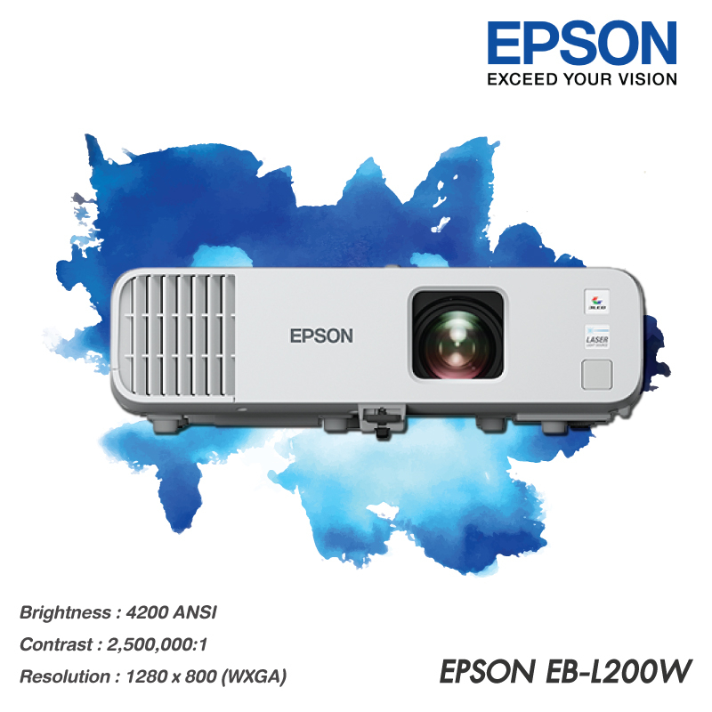 Laser Projector Epson EB-L200W__ (โปรเจคเตอร์เลเซอร์ / 4,200 Ansi / WXGA) ประกันตัวเครื่อง 3 ปี ...