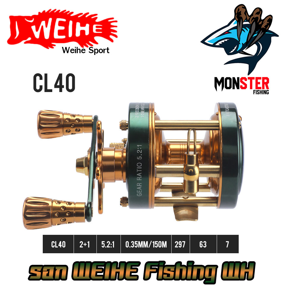 รอกตกปลา รอกทรงกลม รอก WEIHE Fishing WH Series CL40และCL60 (มีทั้งหมุนซ้ายและหมุนขวา) | Shopee ...