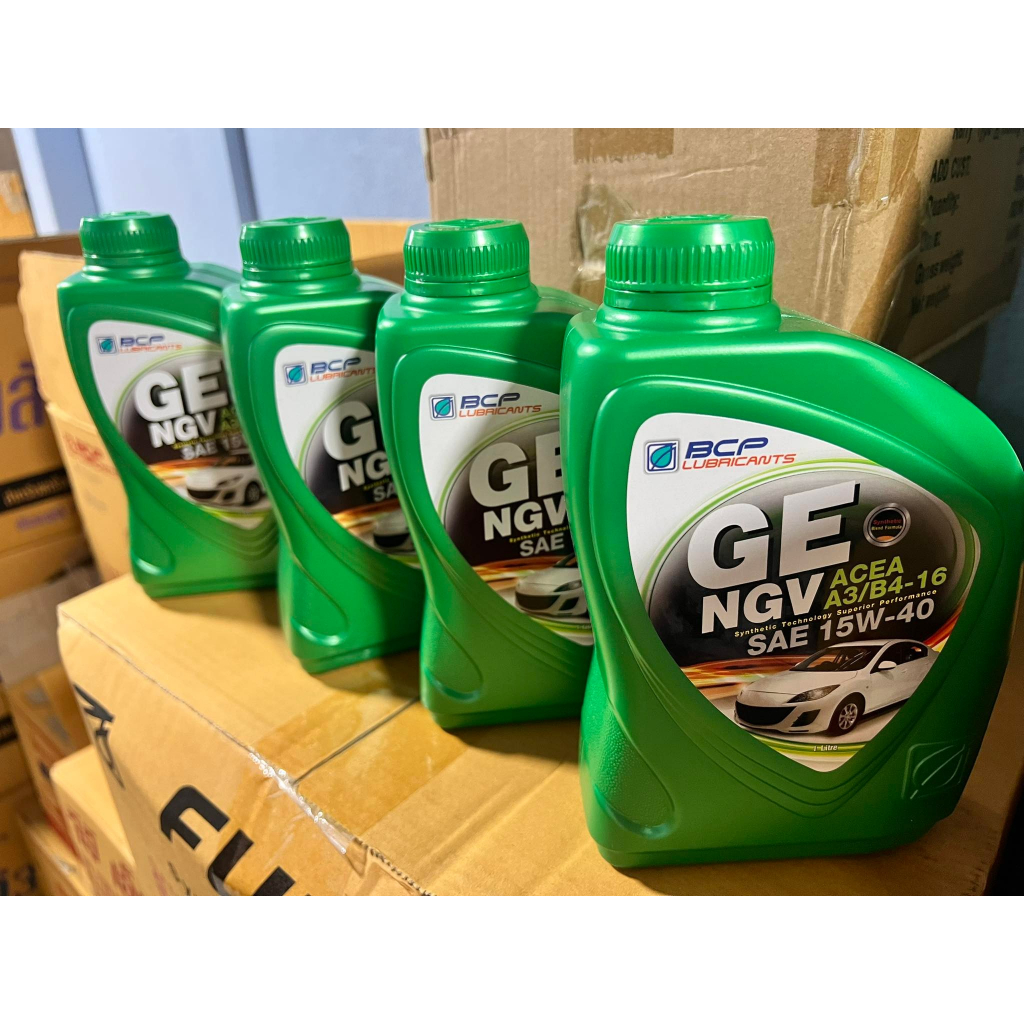 น้ำมันเครื่อง รถยนต์เบนซิน ใช้แก๊สหรือ 2 ระบบ BCP บางจาก GE NGV 15w-40 เบนซิน ขนาด 4 ลิตร ...