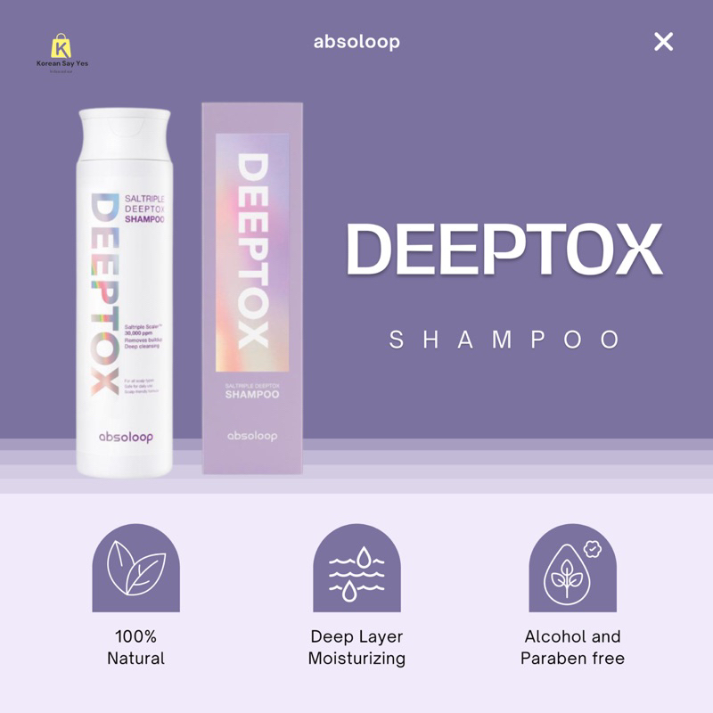🧴เเชมพูเกาหลี SALTRIPLE DEEPTOX SHAMPOO | 앱솔룹 솥트리플 딥톡스 샴푸 👩‍🦰 | Shopee ...