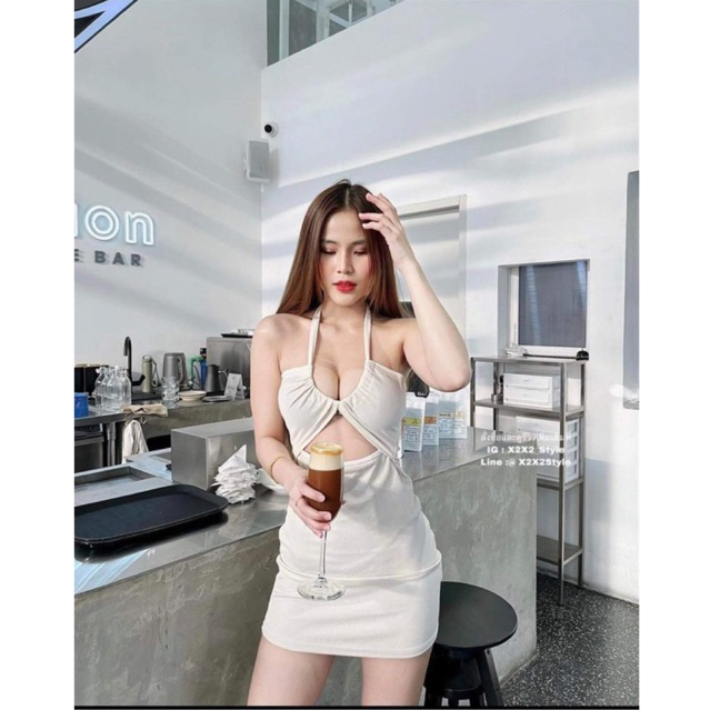 มือ1 เดรสคล้องคอ shein freesize | Shopee Thailand