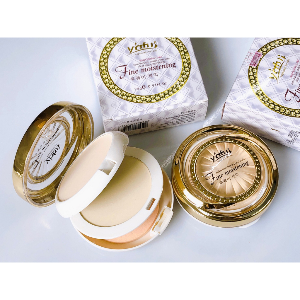 แป้ง Yafu (ตลับขาว) ผสมรองพื้น หน้าขาวเนียนใส | Shopee Thailand
